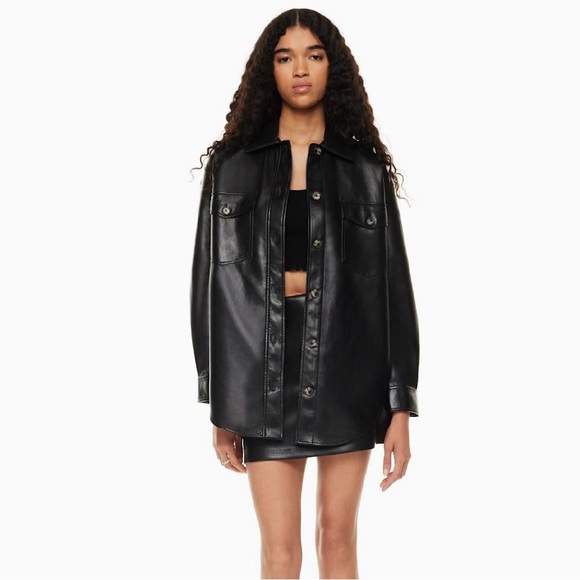 Aritzia | Jackets & Coats | Aritzia Wilfred The Ganna Vegan Leather ...
